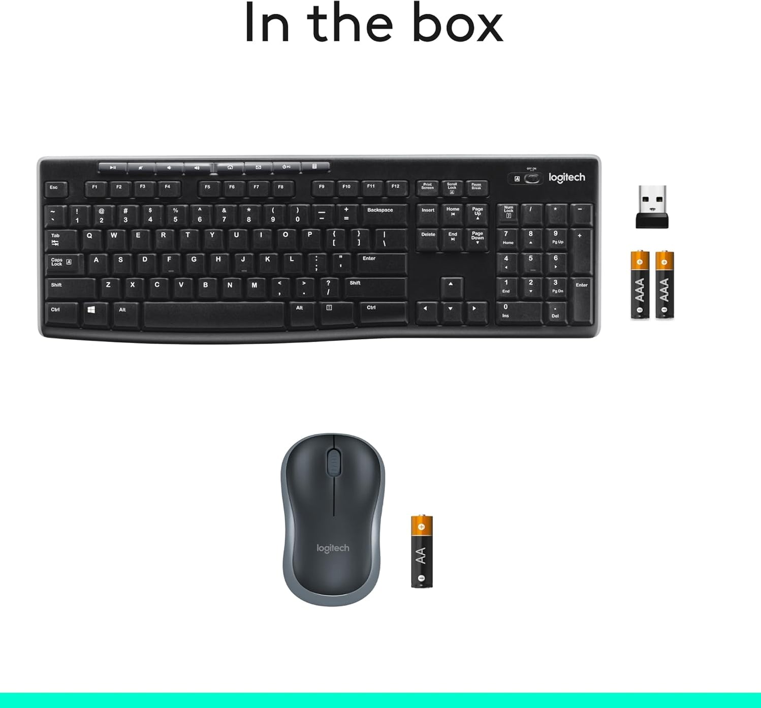 Logitech MK270 Wireless Keyboard and Mouse Combo for Windows, 2.4 GHz ...
